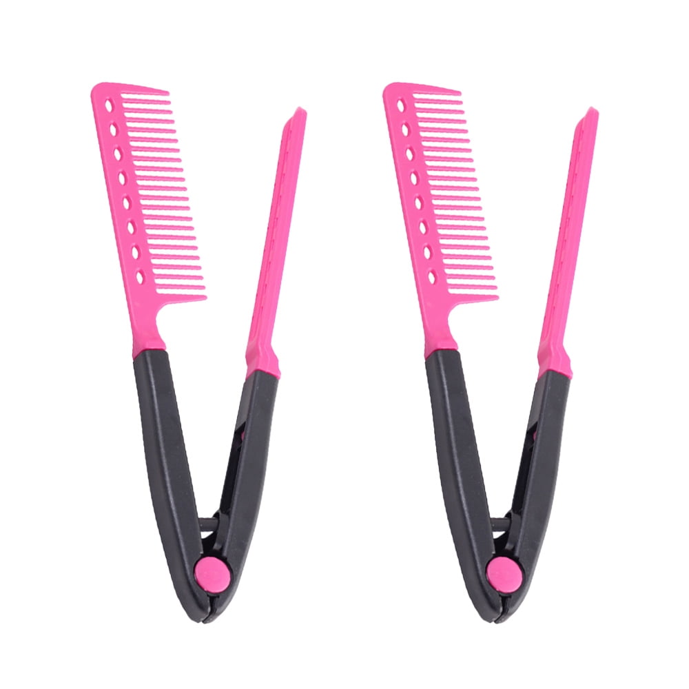 lat Iron Comb Straightening Comb Salon Hair Brush Combs Hairdressing ...