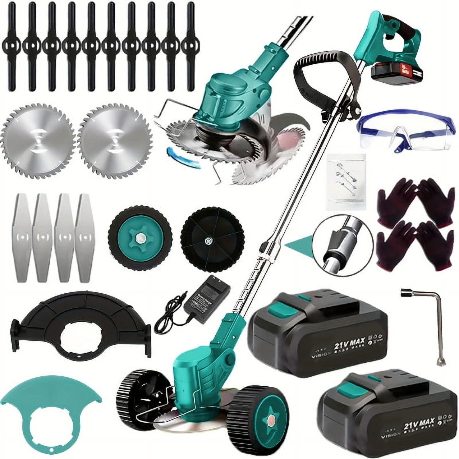 The latest 21V electric lawn mower, portable wireless weed remover ...