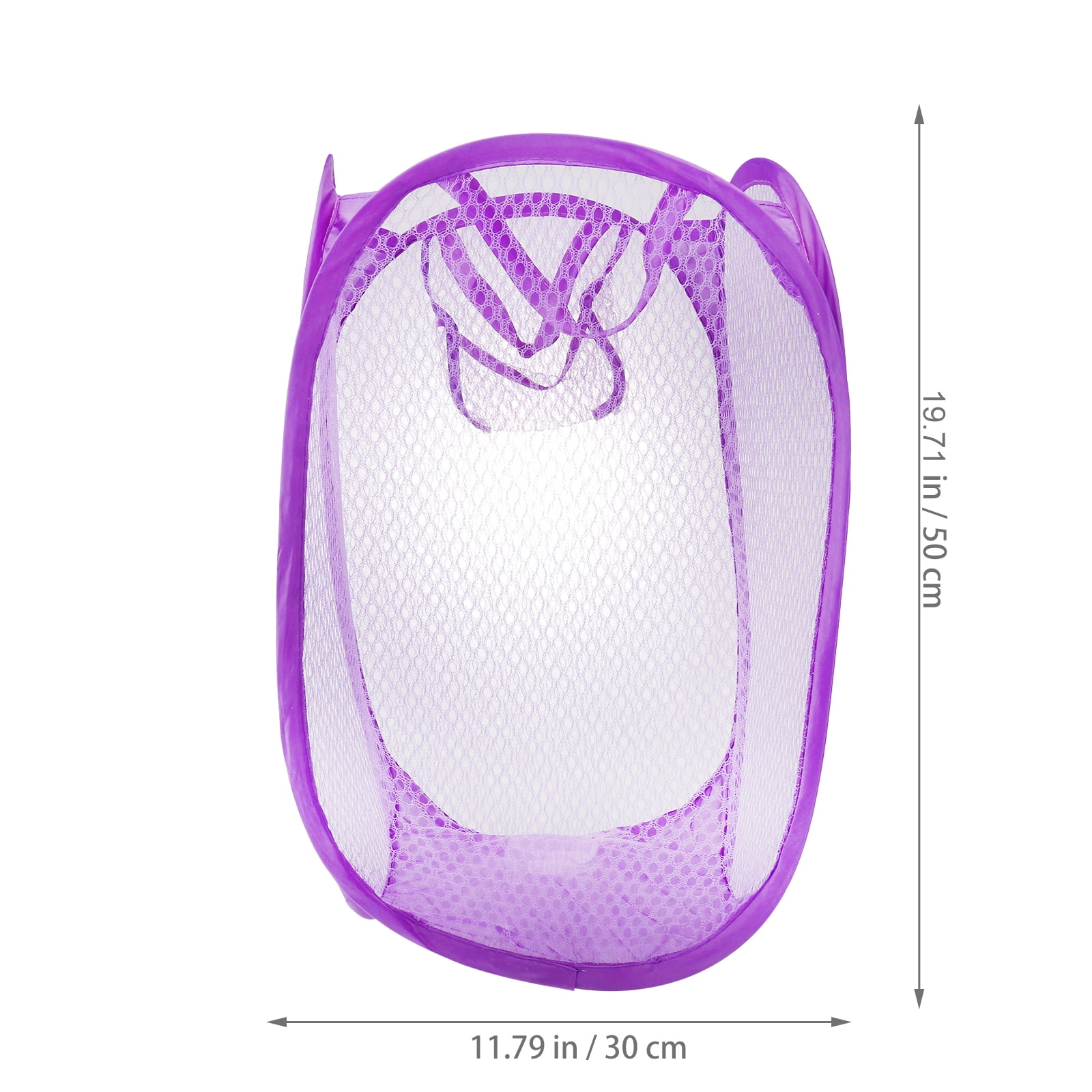 laundry hamper Purple Mesh Pop-Up Laundry Hamper with Side Pocket (18 ...