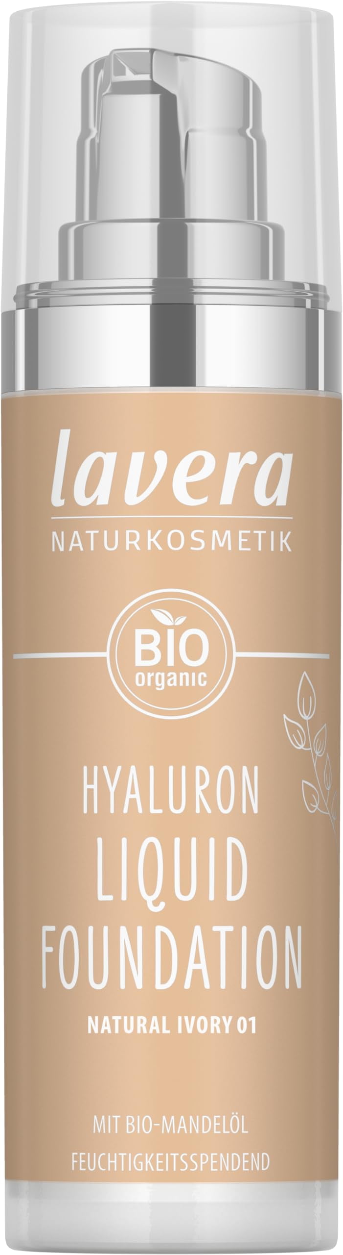 lavera Hyaluron Liquid Foundation - Natural Ivory 01 - silky & light ...