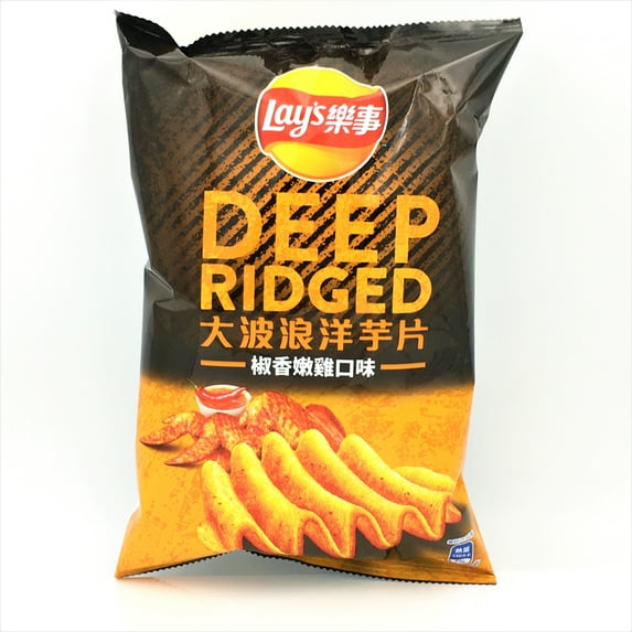 Lay's Chips, Deep Ridged Pepper Chicken, Wavy Potato Chips, 1.9oz ...