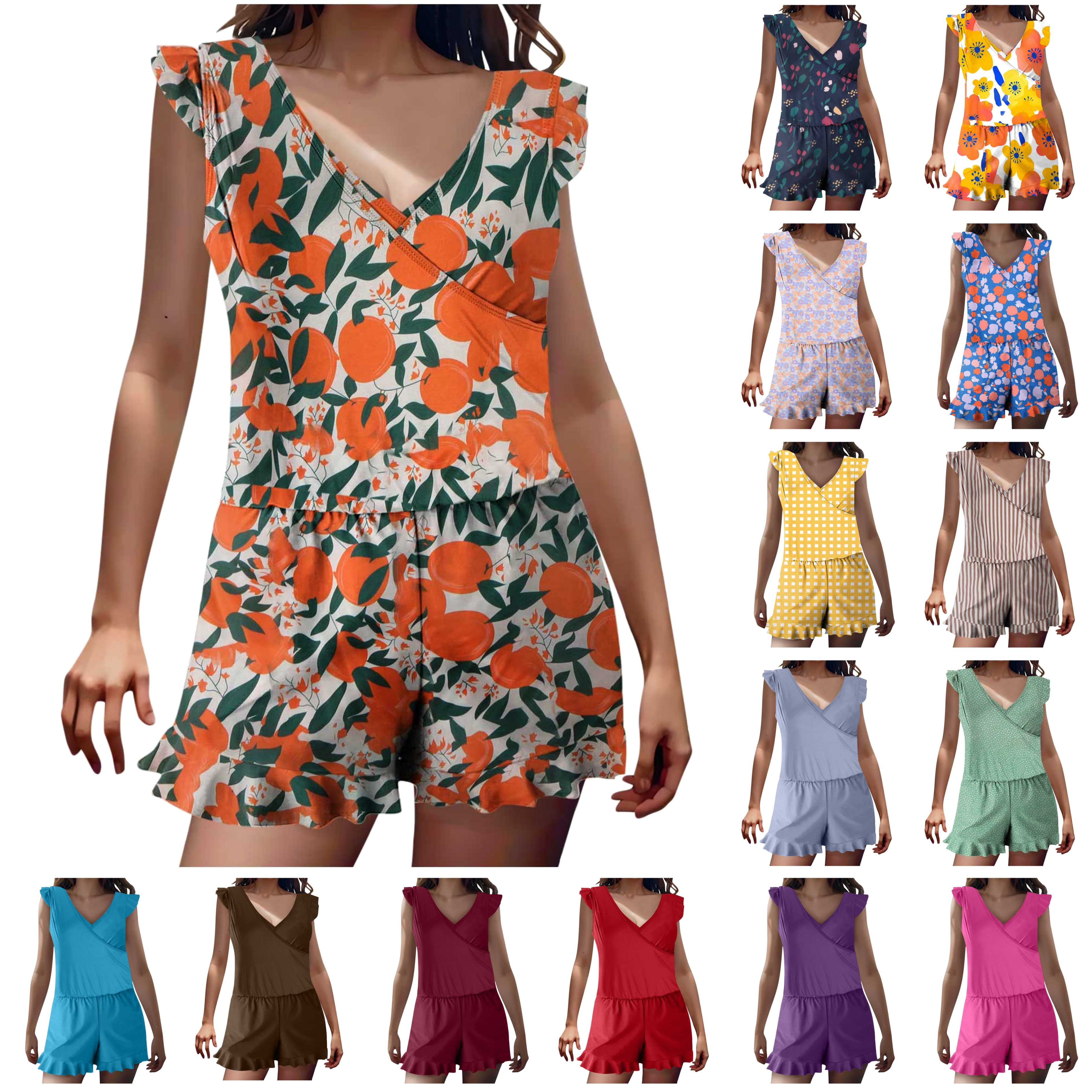 lcziwo Romper Swimsuits for Women One Piece Swim Suit with Built in Bra ...