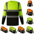 lcziwo Long Sleeve Hi Vis Shirts for Men High Visibility Reflective ...