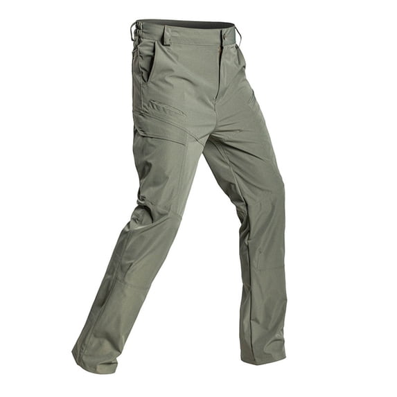 lcziwo Mens Solid Color Pants with Multi Pockets Waterproof EDC Golf ...