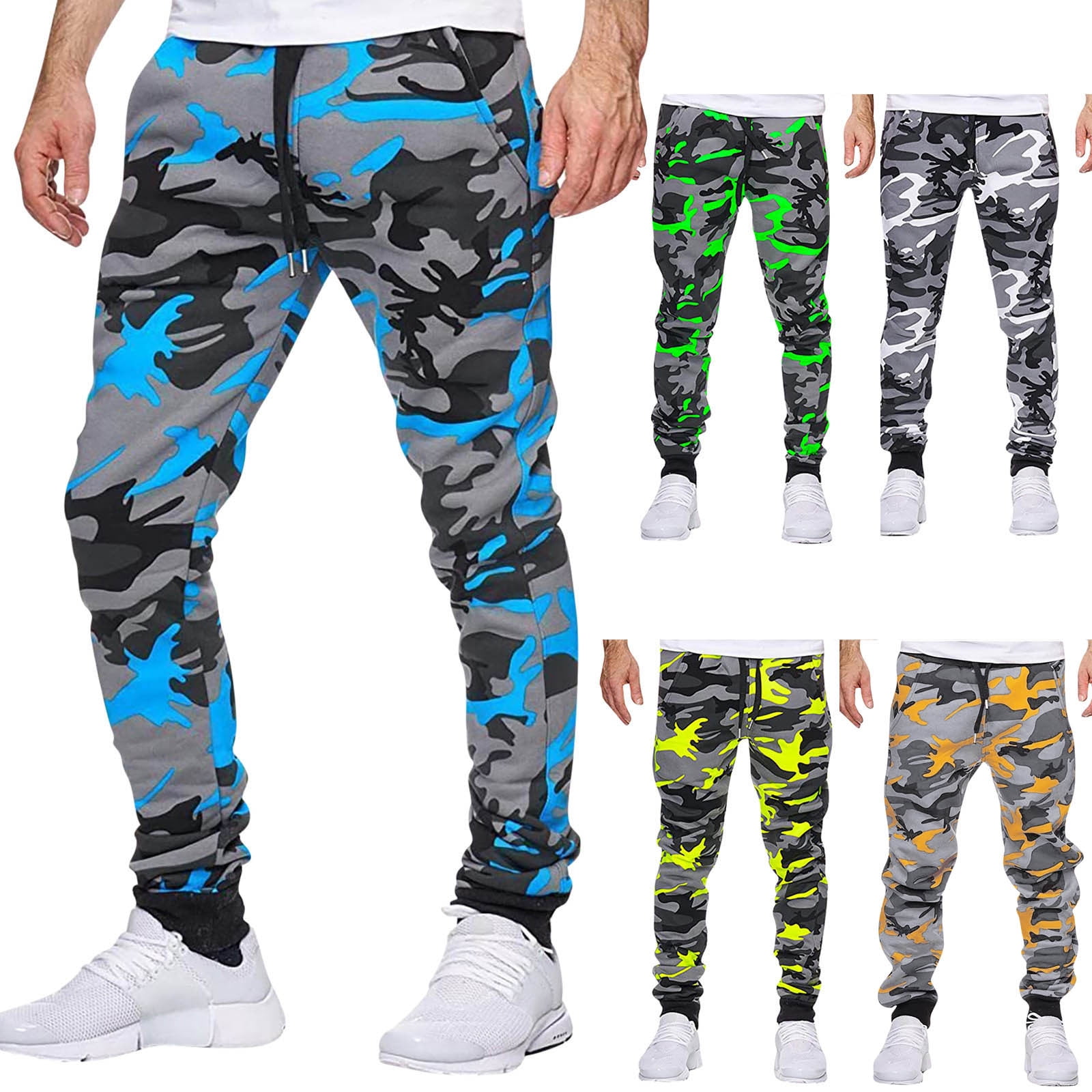 lcziwo Prime By Hour Casual Camo Joggers Sweatpants for Men Lightweight ...