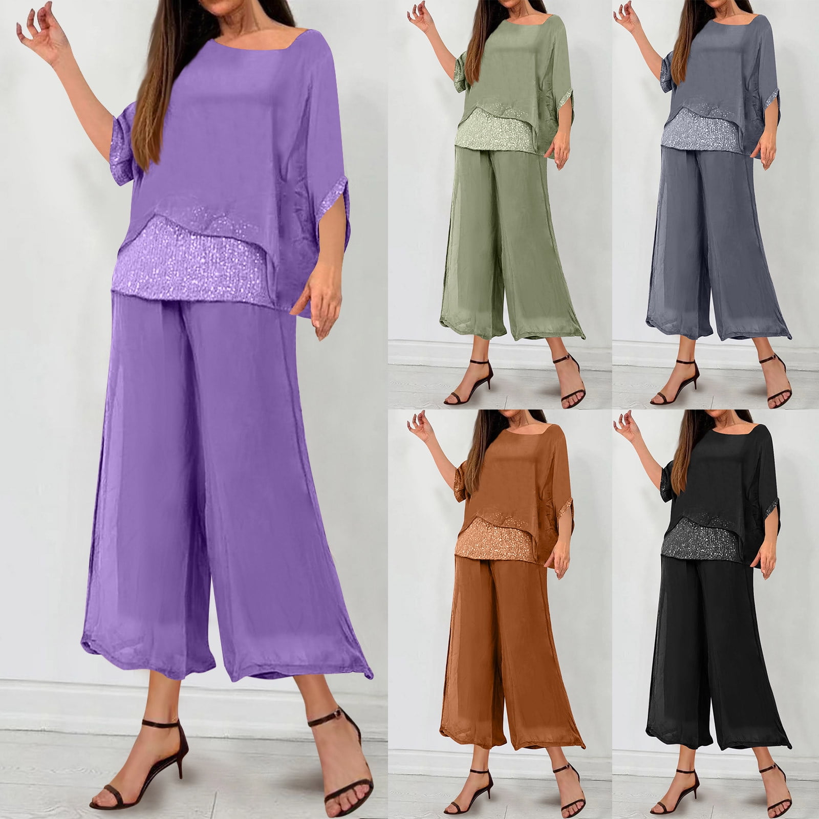 lcziwo Todays Sales, Women's Mother of The Bride Pant Suits 2 Piece ...