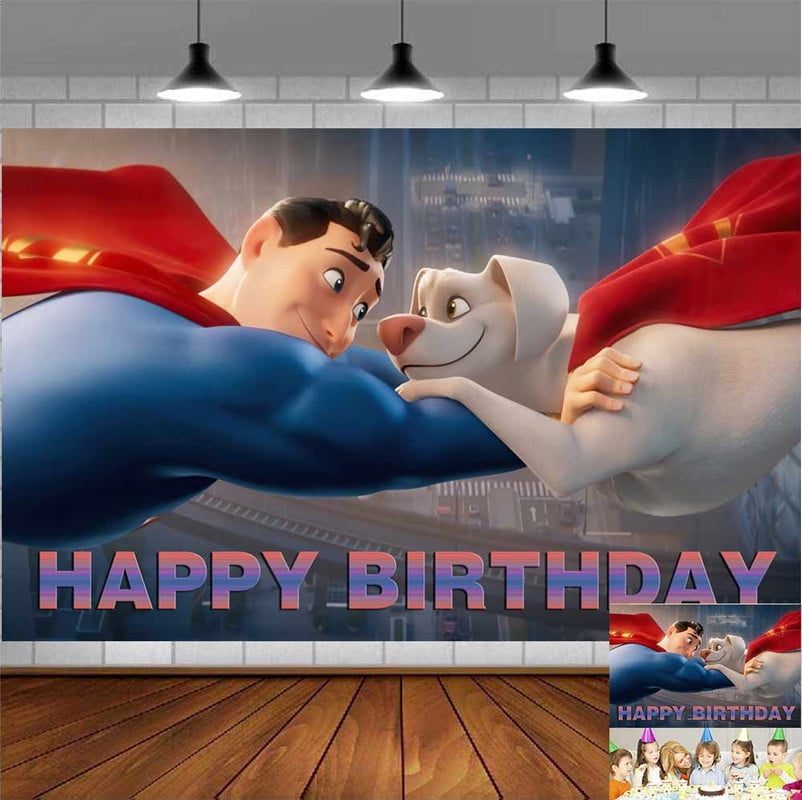 league of super pets Backdrop Banner Party Supplies Poster Movie Theme ...