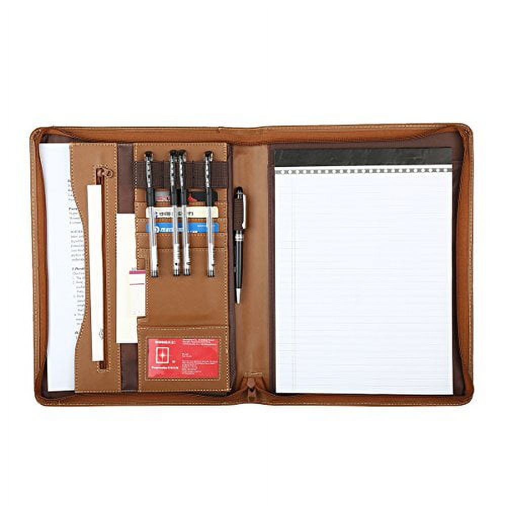 Leathario A4 File Folder Padfolio Writing Pad Business Presentation ...