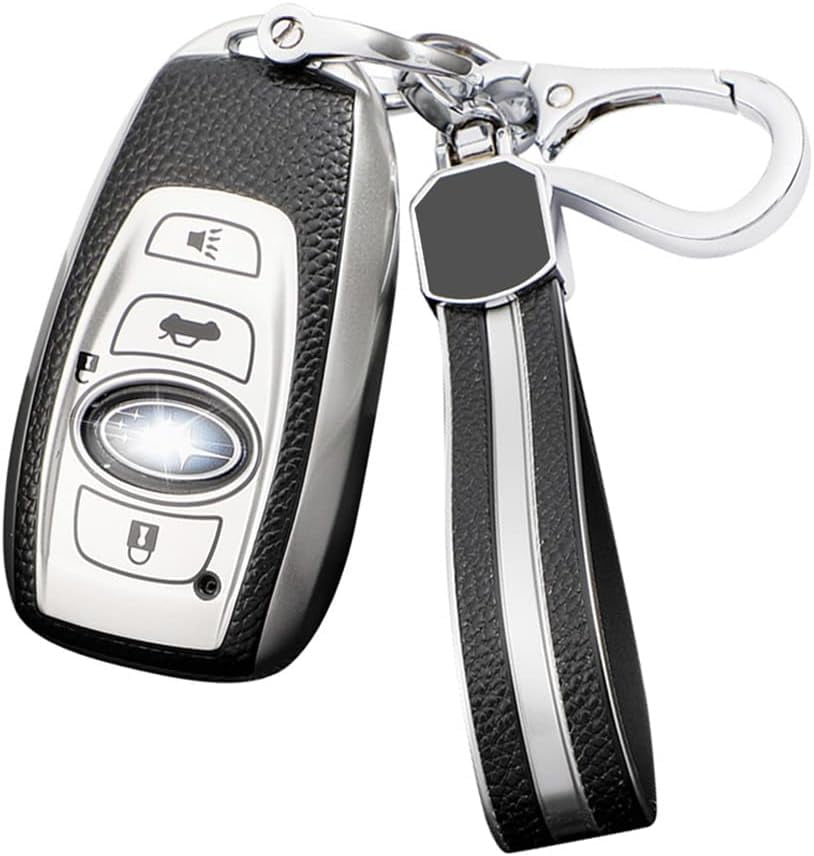 leather keychain Key fob cover for Subaru BRZ Legacy Outback Ascent ...