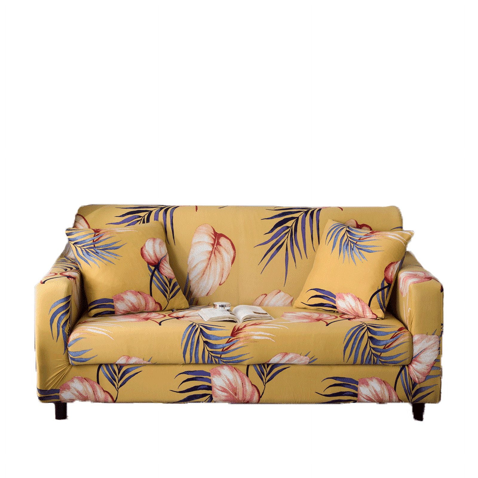 leaves pattern Sofa Cover Slipcovers Elastic All-inclusive Couch Case ...