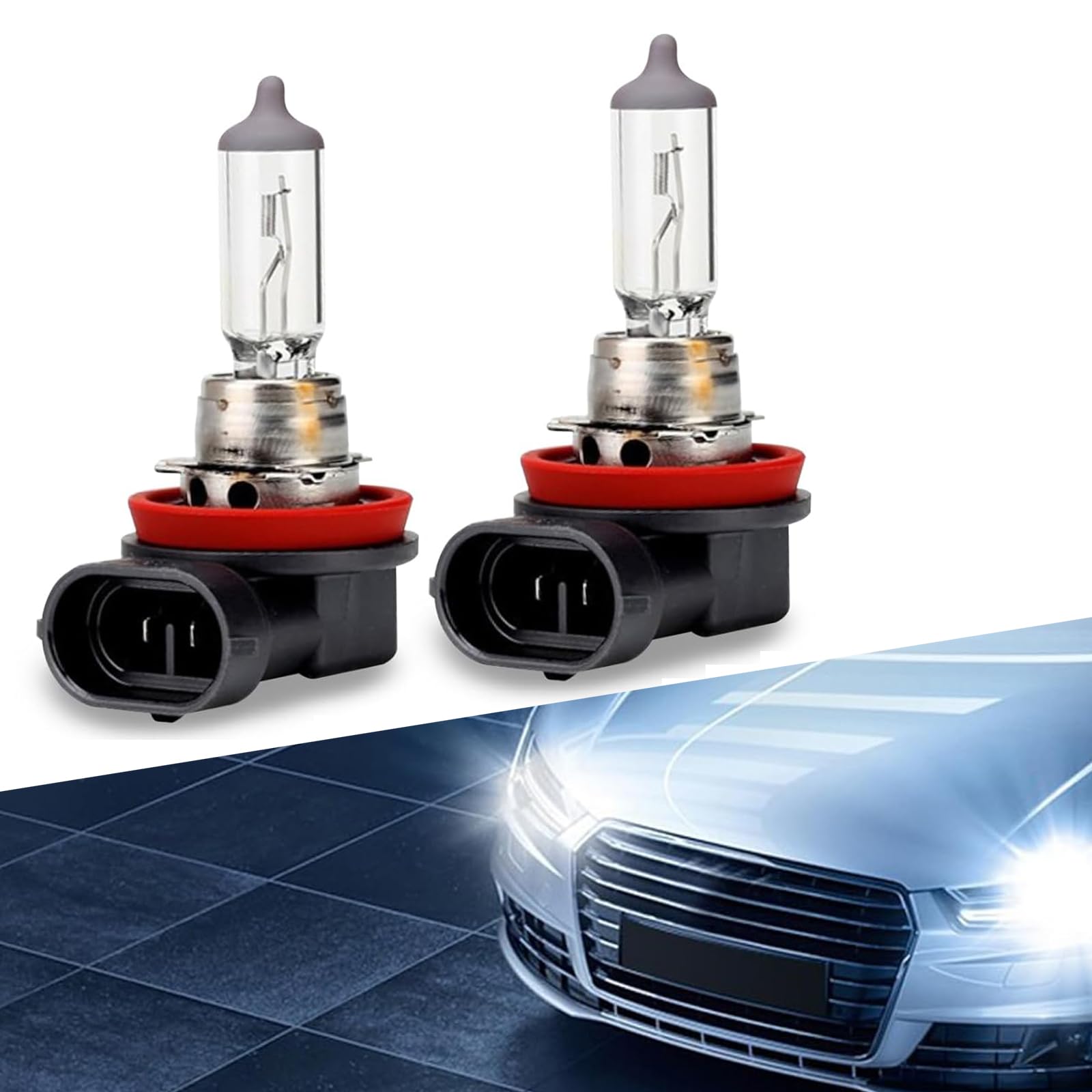 leediga 2 PCS H11-55W IFF17 Car Halogen Bulb, 12V Ultra-bright Beam Low ...