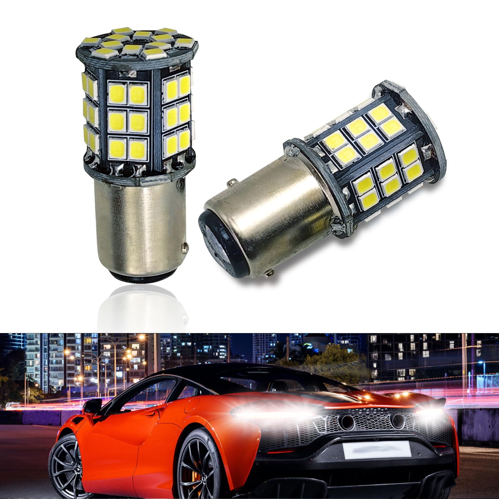 leediga 2 Pack Car LED Lights, Super Bright Brake Lights, 1.6In x 0.7In ...