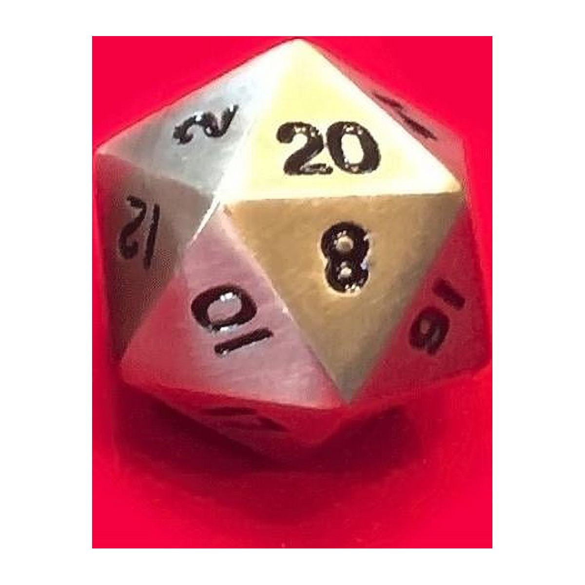 legendary gold metal d20 dice - single 20 sided rpg dice - Walmart.com