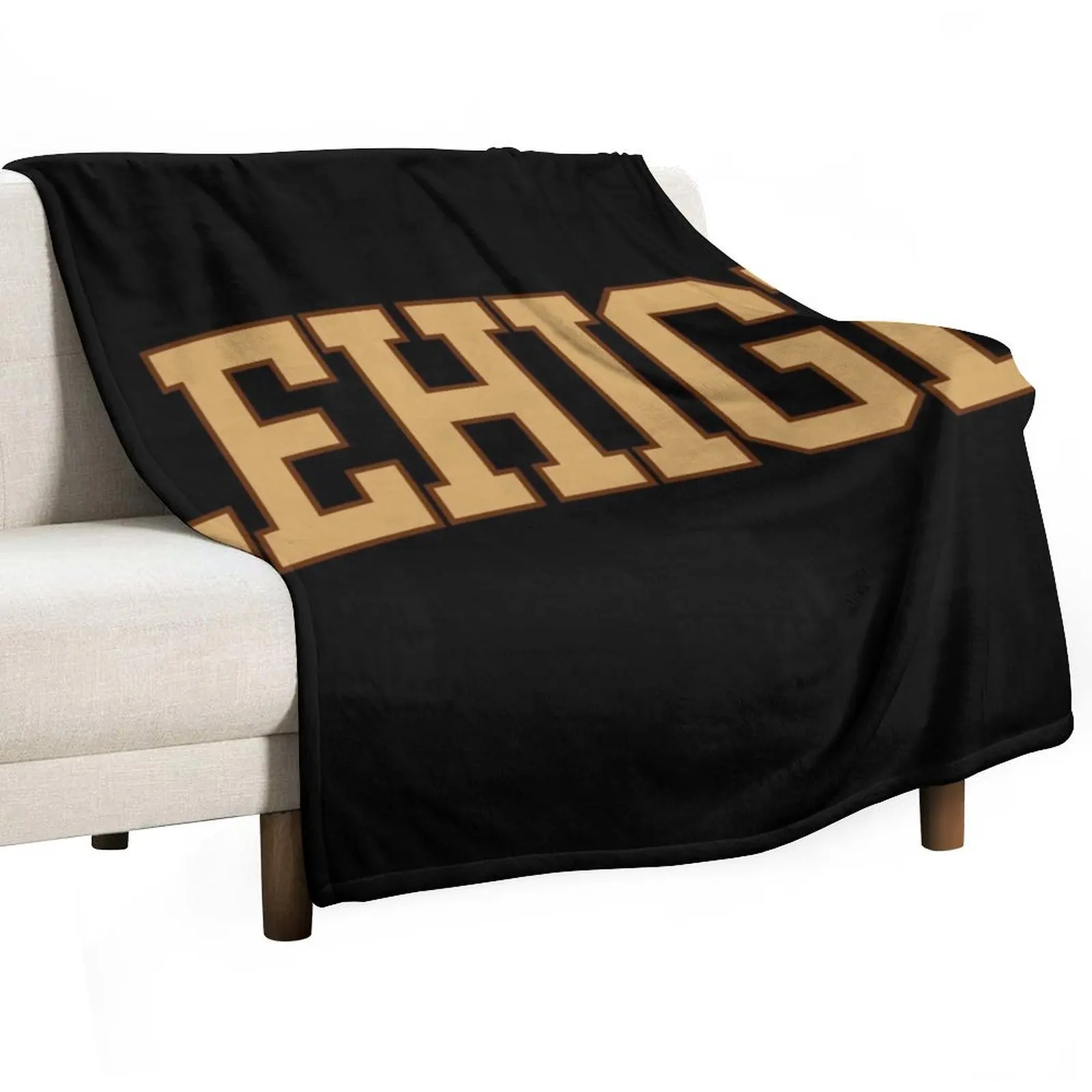 lehigh - college font curved Throw Blanket Designers Luxury Designer ...