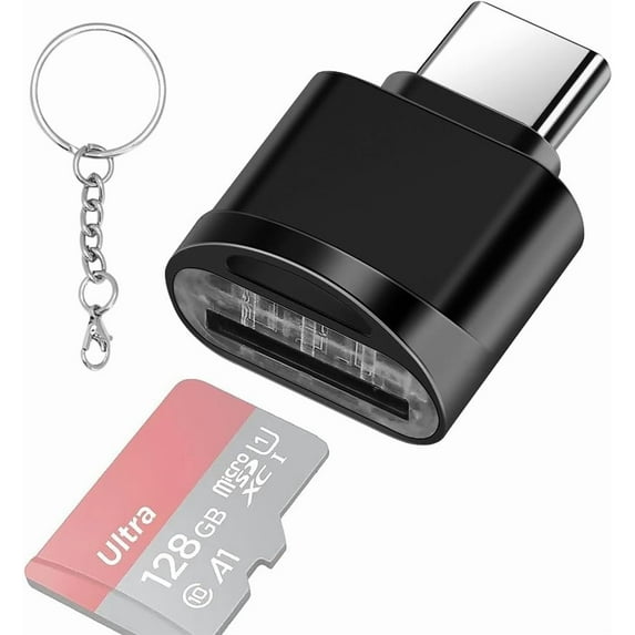 leizhan Type C Micro SD Card Reader with Keychain, USB C to Micro SD ...