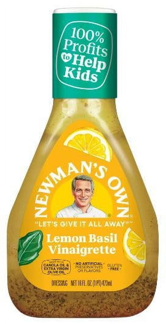 lemon basil italian salad dressing, 16 oz bottle, pack of 6, bundled ...