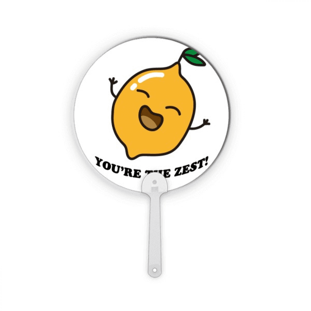 lemon encourage skin Plastic Round Handheld Fan Decorations Craft ...