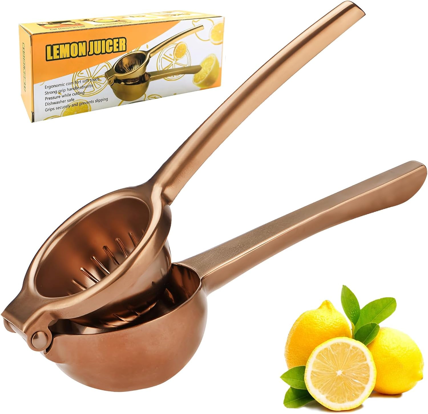 **lemon squeezer, large heavy duty handhelp juicer for lemon, stainless ...