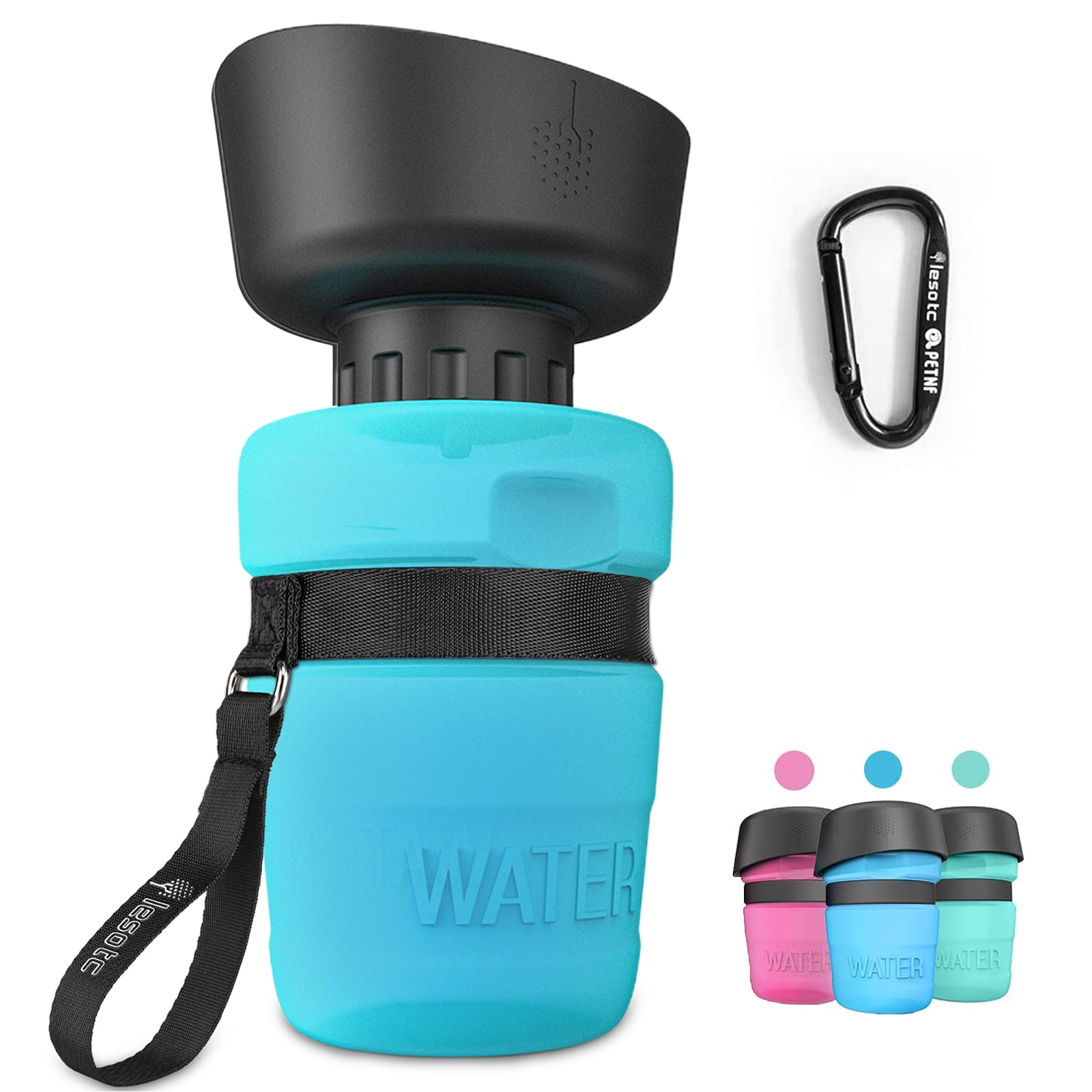 Lesotc Portable Pet Water Bottle for Dogs, Foldable, Leak Proof ...