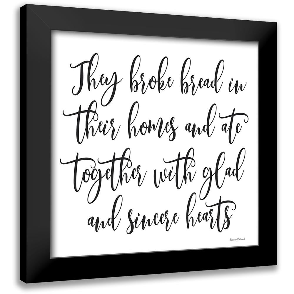 lettered And lined 15x15 Black Modern Framed Museum Art Print Titled ...