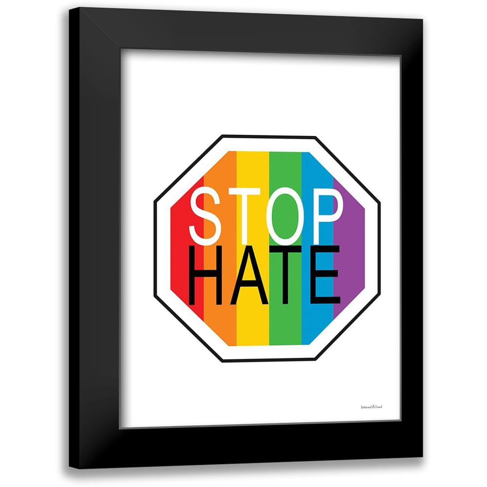 lettered And lined 15x18 Black Modern Framed Museum Art Print Titled ...