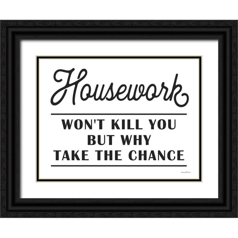 lettered And lined 18x15 Black Ornate Wood Framed with Double Matting ...