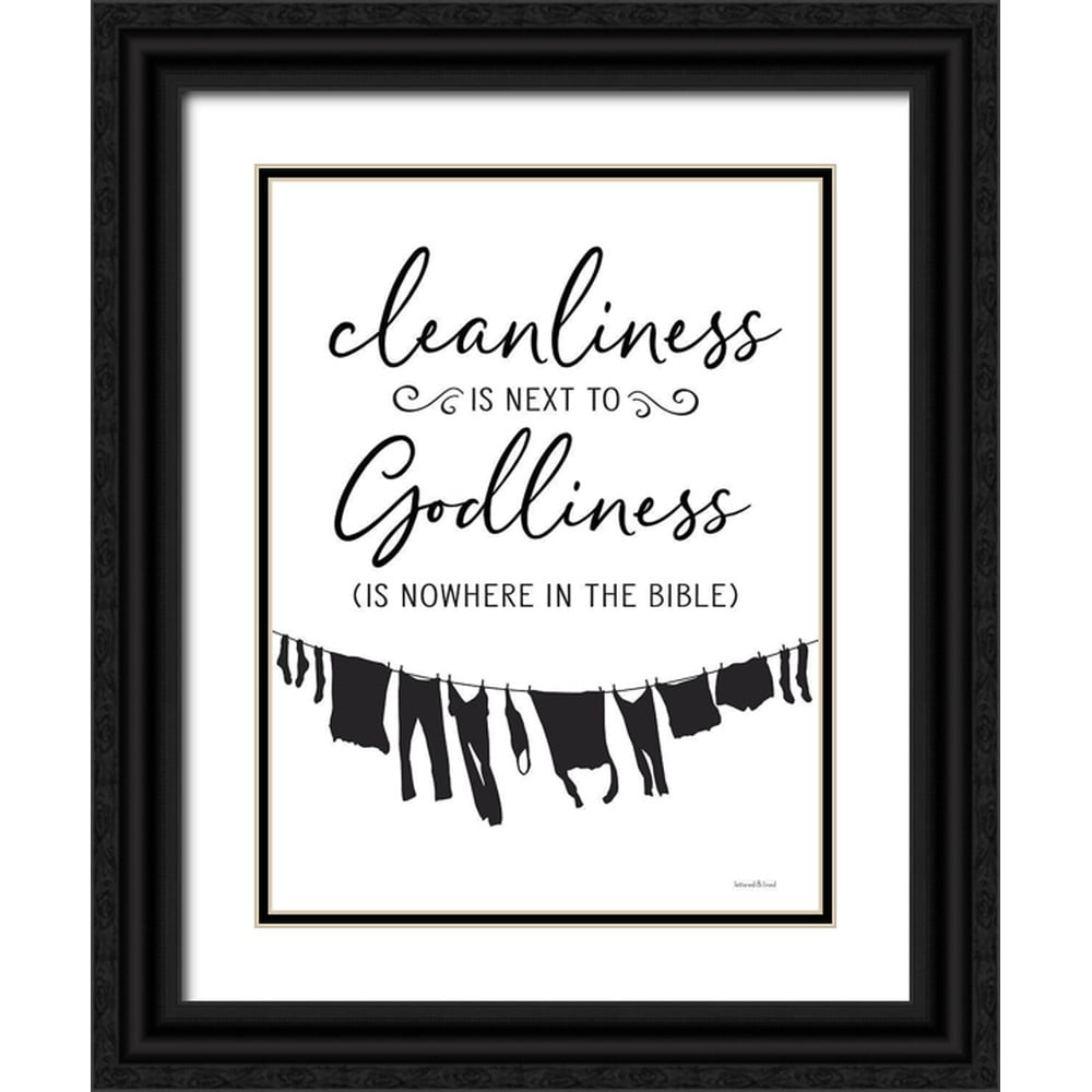 lettered And lined 19x24 Black Ornate Wood Framed with Double Matting Museum Art Print Titled ...