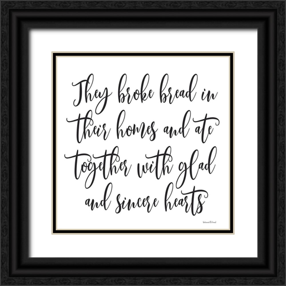 lettered And lined 20x20 Black Ornate Wood Framed with Double Matting Museum Art Print Titled ...