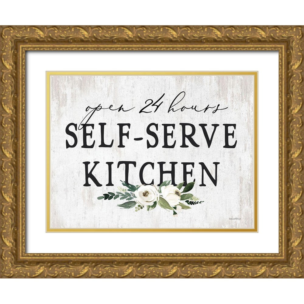 lettered And lined 24x19 Gold Ornate Wood Framed with Double Matting ...