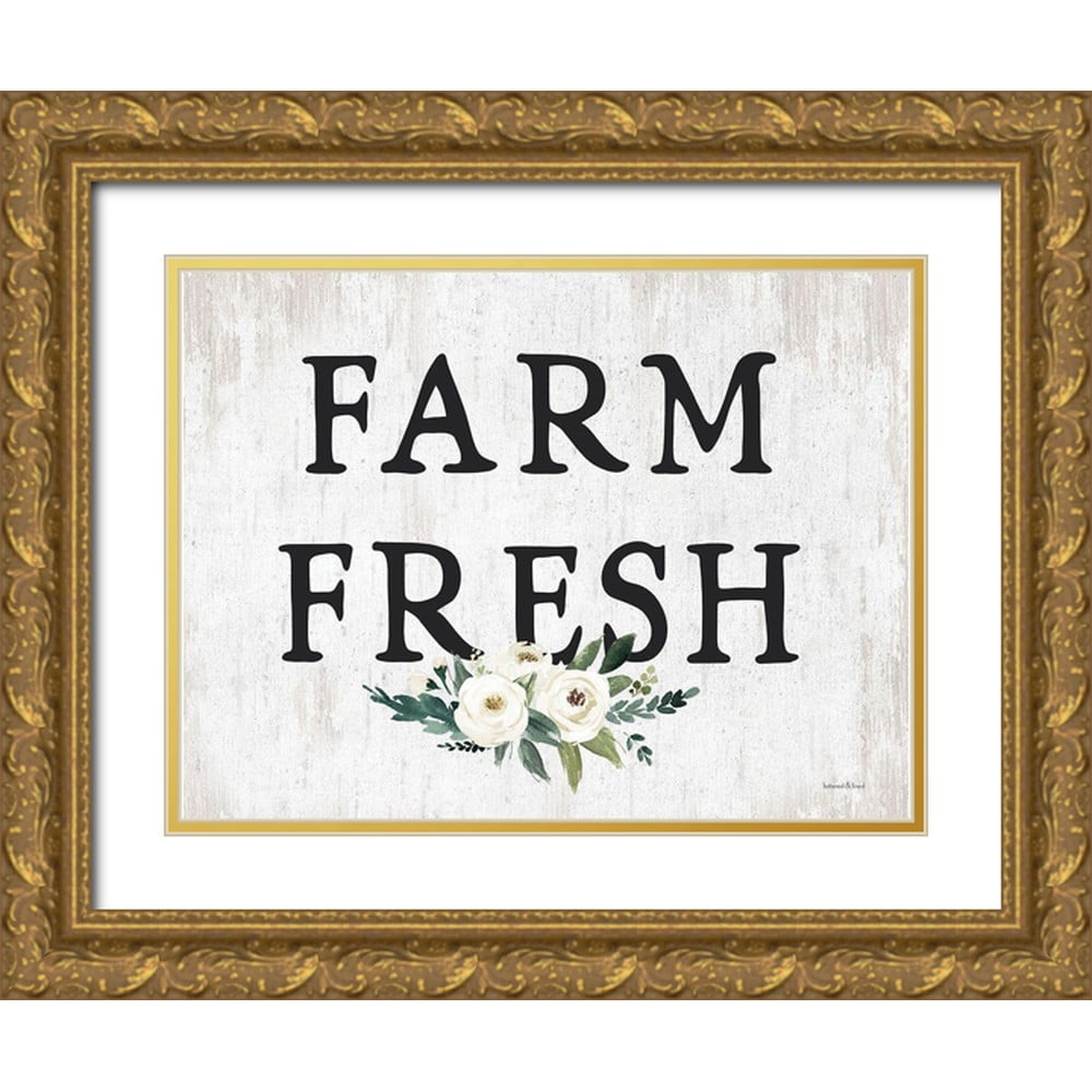 lettered And lined 32x25 Gold Ornate Wood Framed with Double Matting ...