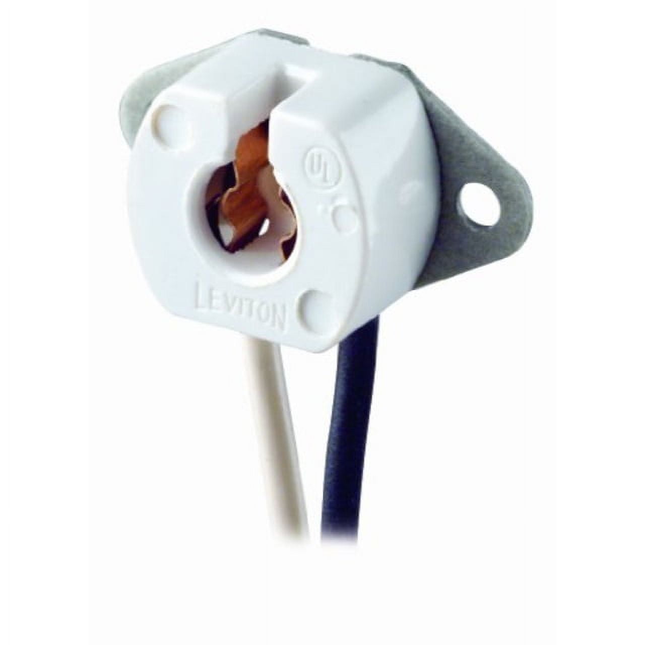 leviton 420-w miniature base, bi-pin, standard fluorescent lampholder ...
