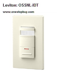 leviton ossnl-idt decora passive infrared wall switch occupancy sensor ...