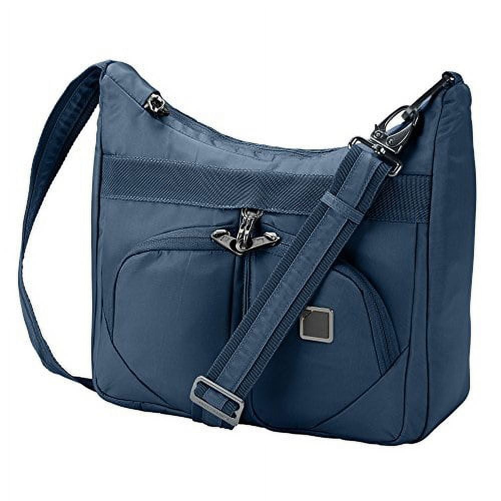 lewis n. clark rfid blocking anti-theft satchel bag + messenger bag for ...