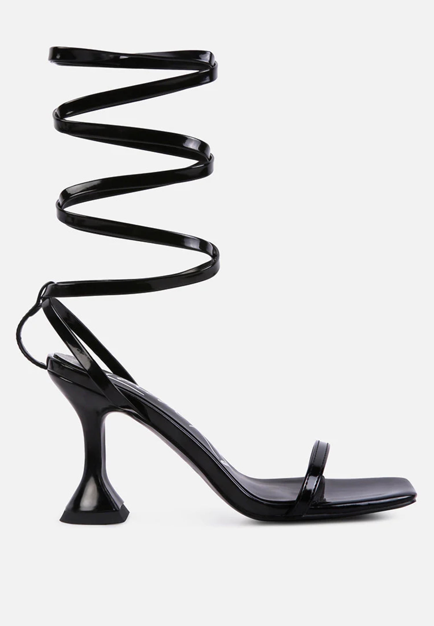 lewk strappy tie up spool heel sandals - Walmart.com