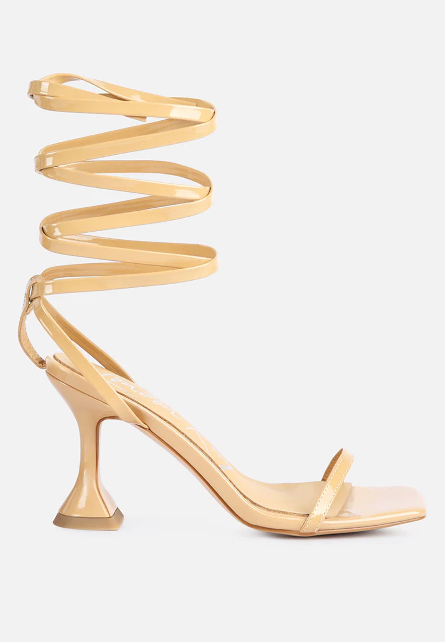 Lewk Strappy Tie Up Spool Heel Sandals - Walmart.com
