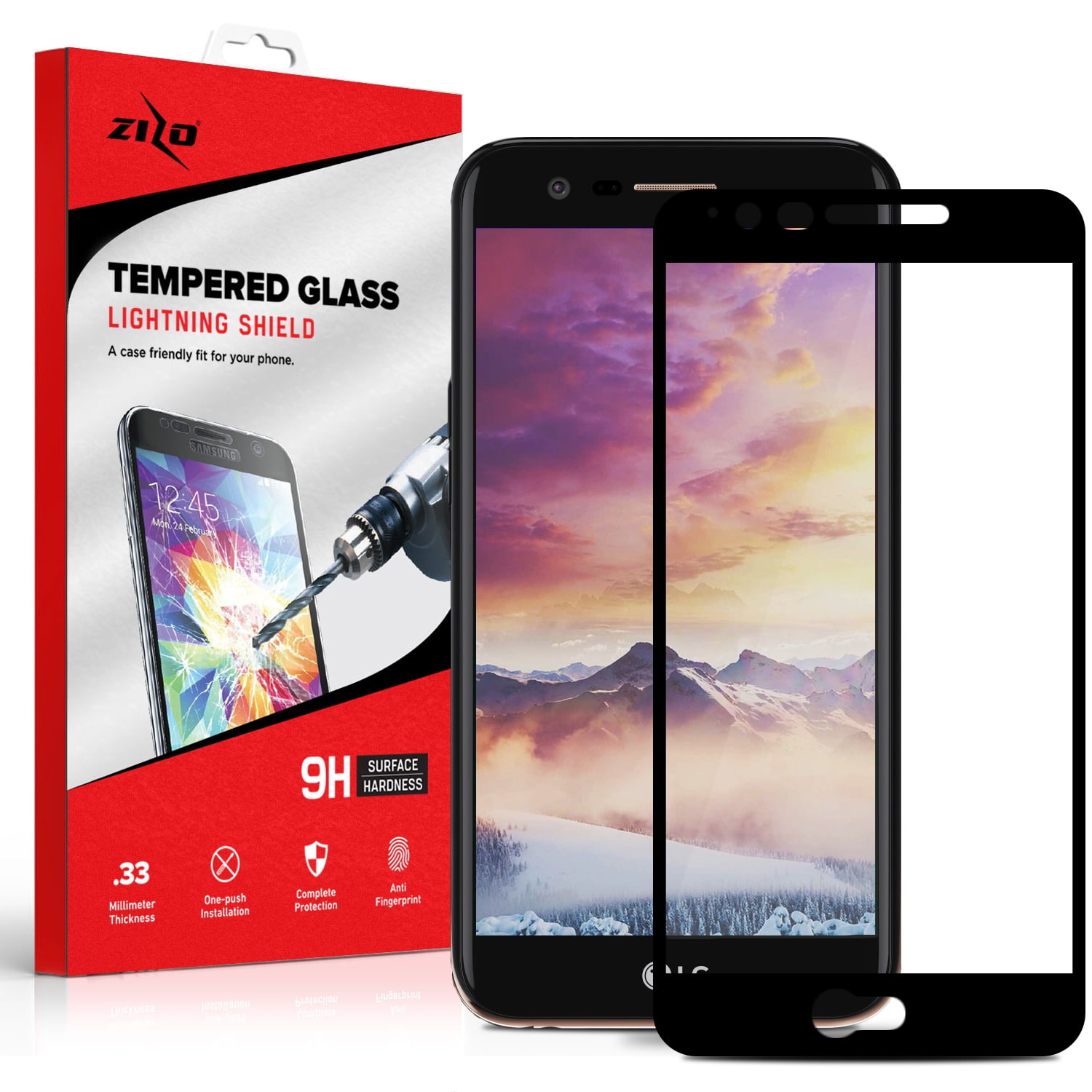 lg stylo 3 screen protector, zizo tempered glass screen protector [full ...