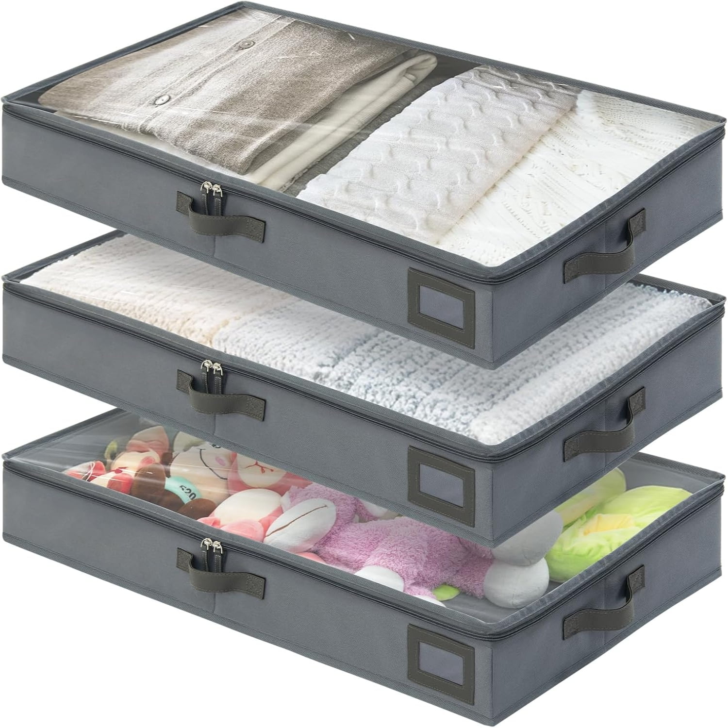 lgskybiudun Plumegan 10 Inch Large Under Bed Storage Container Underbed ...