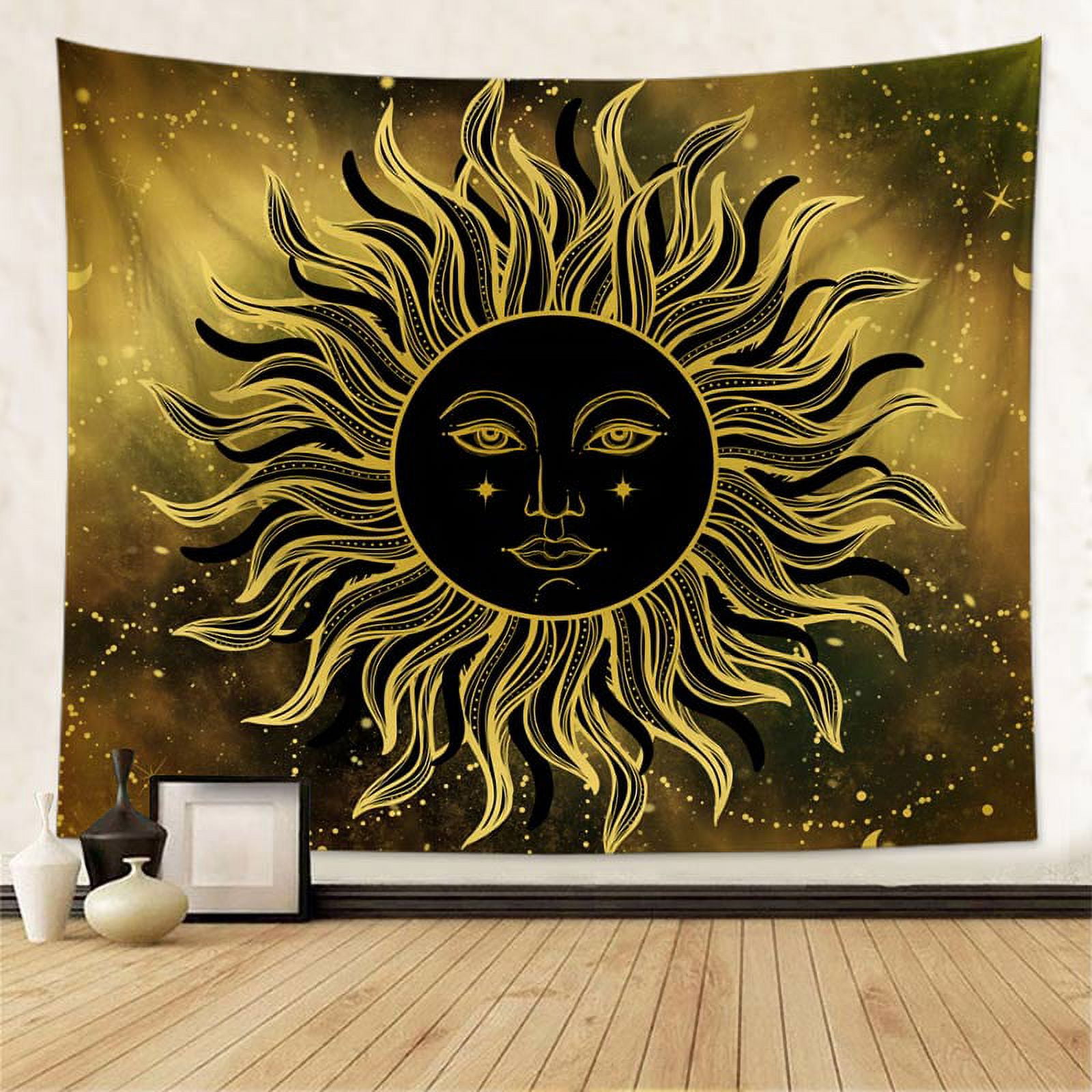 Celestial Sun And Moon Tapestry