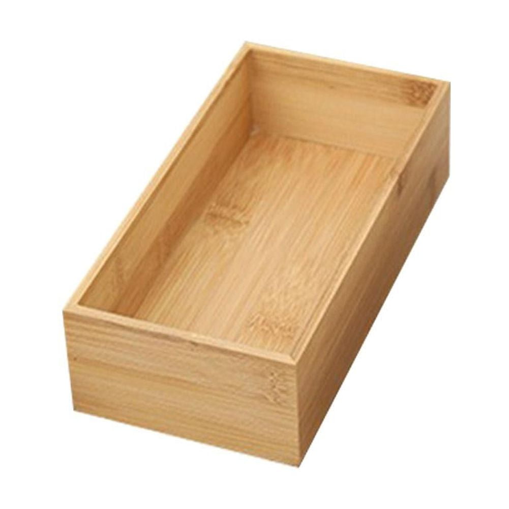lianhanyi Bamboo Storage Box,Wood Crate,Luxury Bamboo Drawer Organizer ...