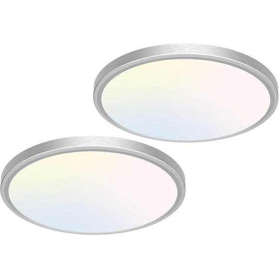 2 Pack 12 Inch Dimmable LED Flush Mount Ceiling Light Fixture 28W ...