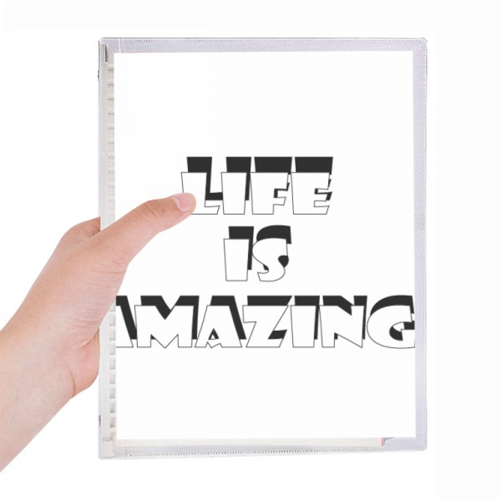 life is amazing notebook loose diary refillable journal statiry ...