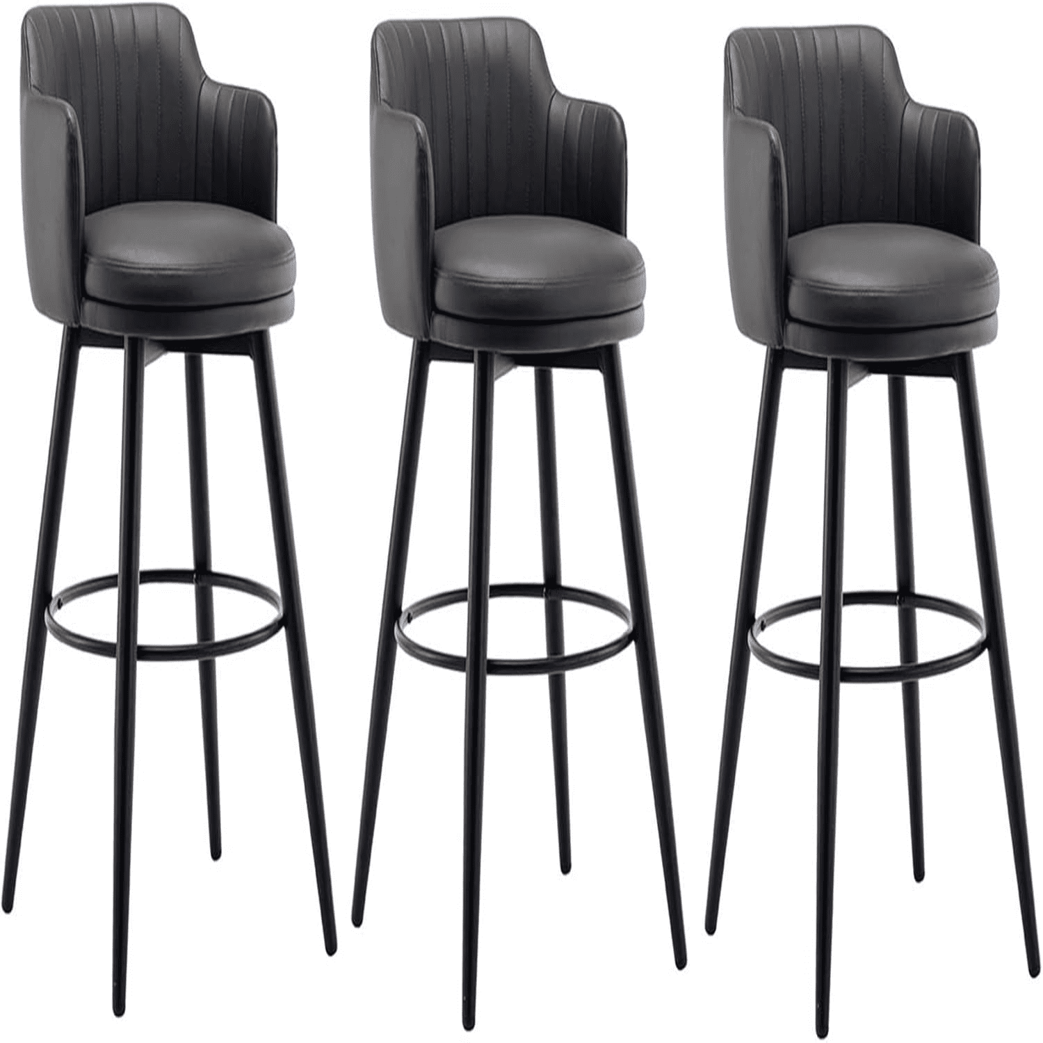 lifeboombiulife 26 Inches High Barstools Swivel Bar Stools with Low ...