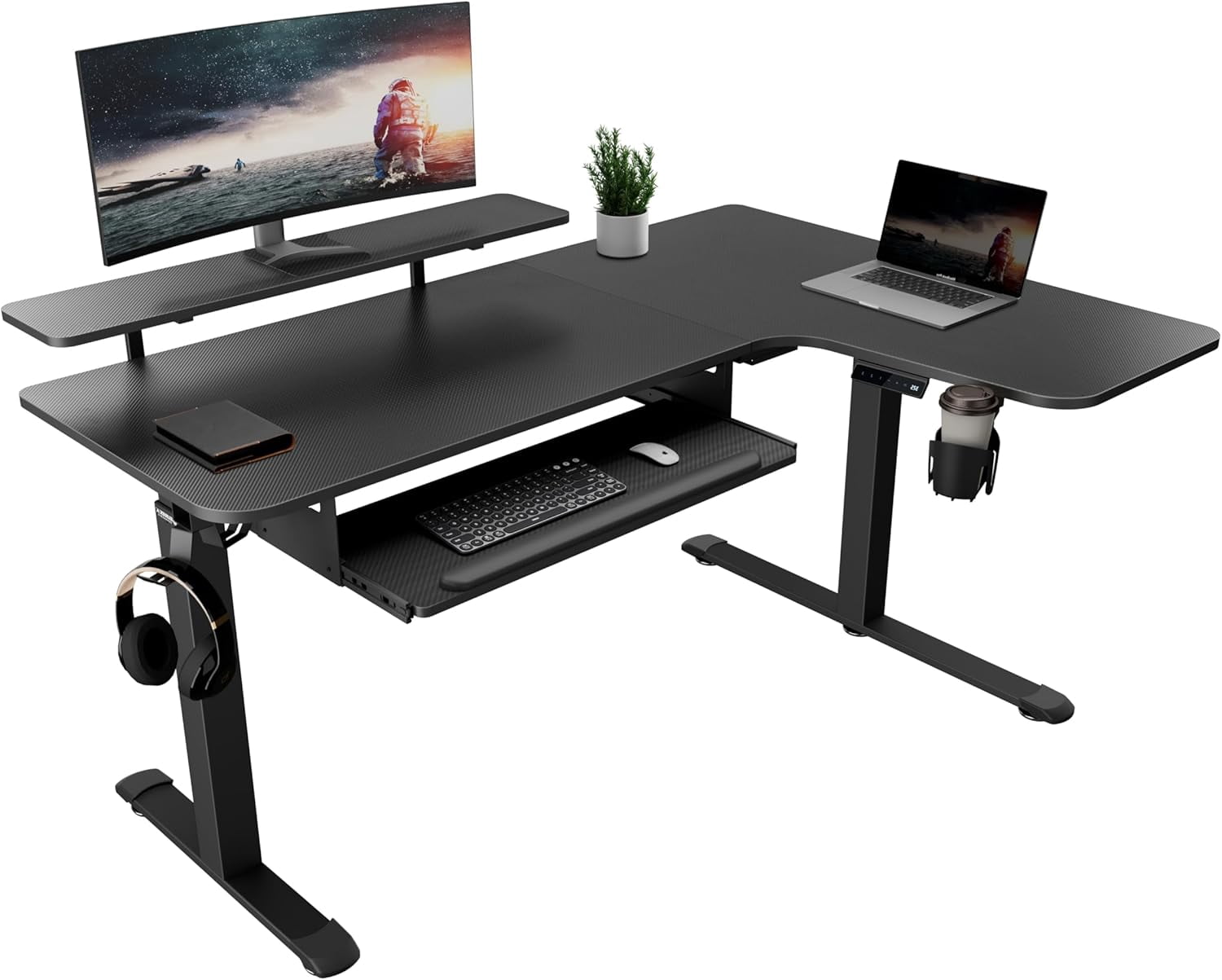 lifeboombiulife Standing Desk Electric Adjustable Height (61"x43 ...