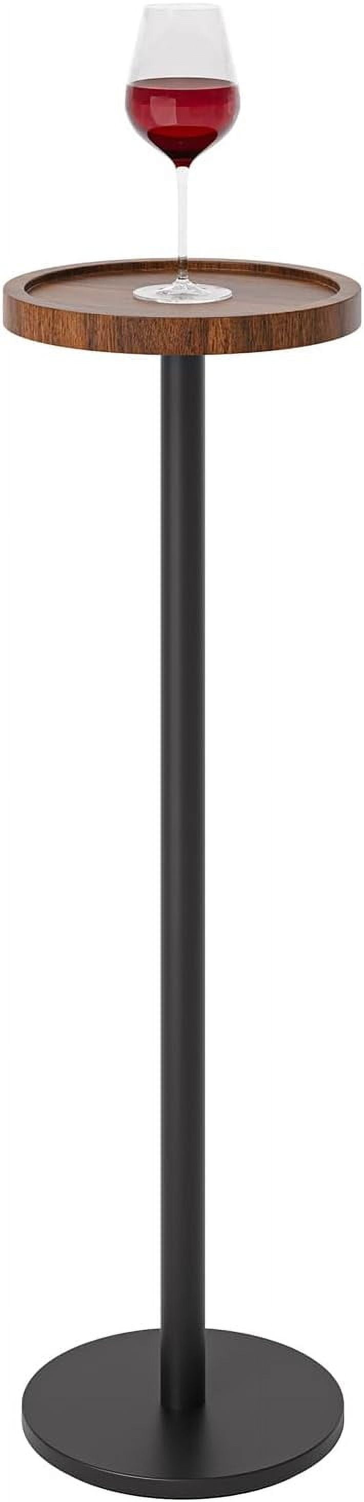 lifrceu Drink Table Small Pedestal Side Table Round Cocktail Table ...