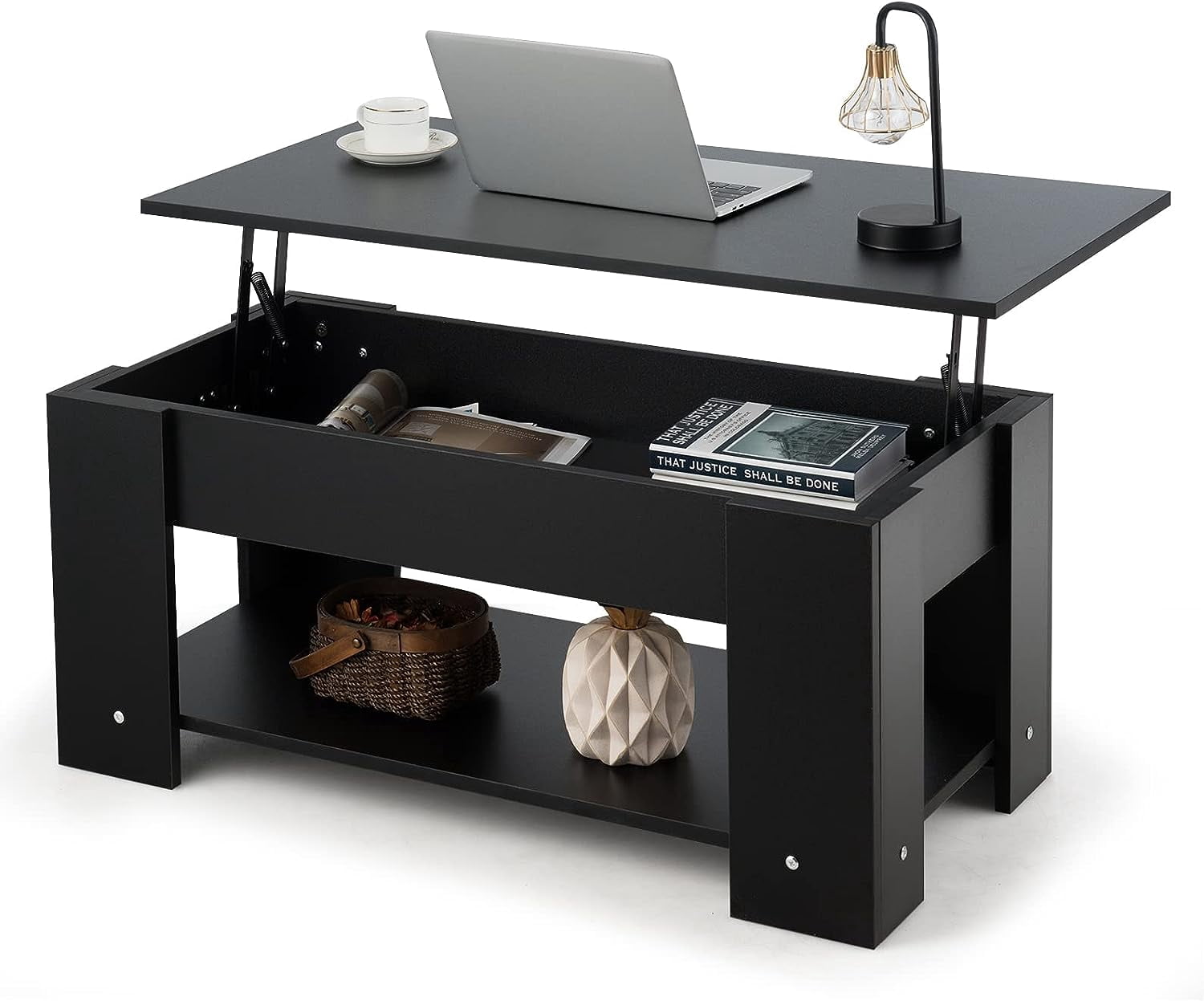 Lift Top Coffee Table, Cocktail Table with Lift-Up Desktop, Coffee Desk ...