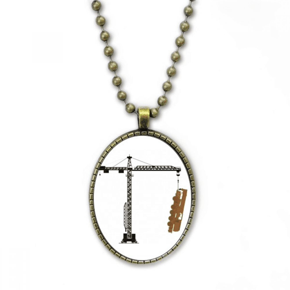 lifting tower weight-lifting suspension necklace vintage chain bead ...