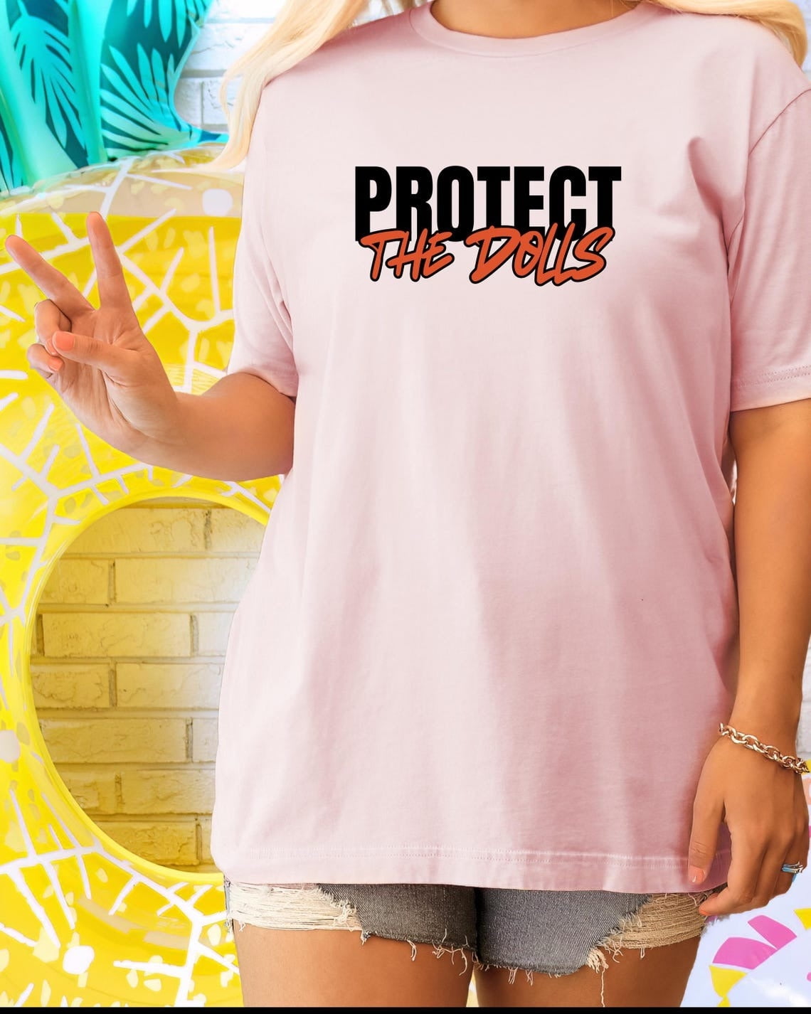 light pink Protect The Dolls shirt - Walmart.com
