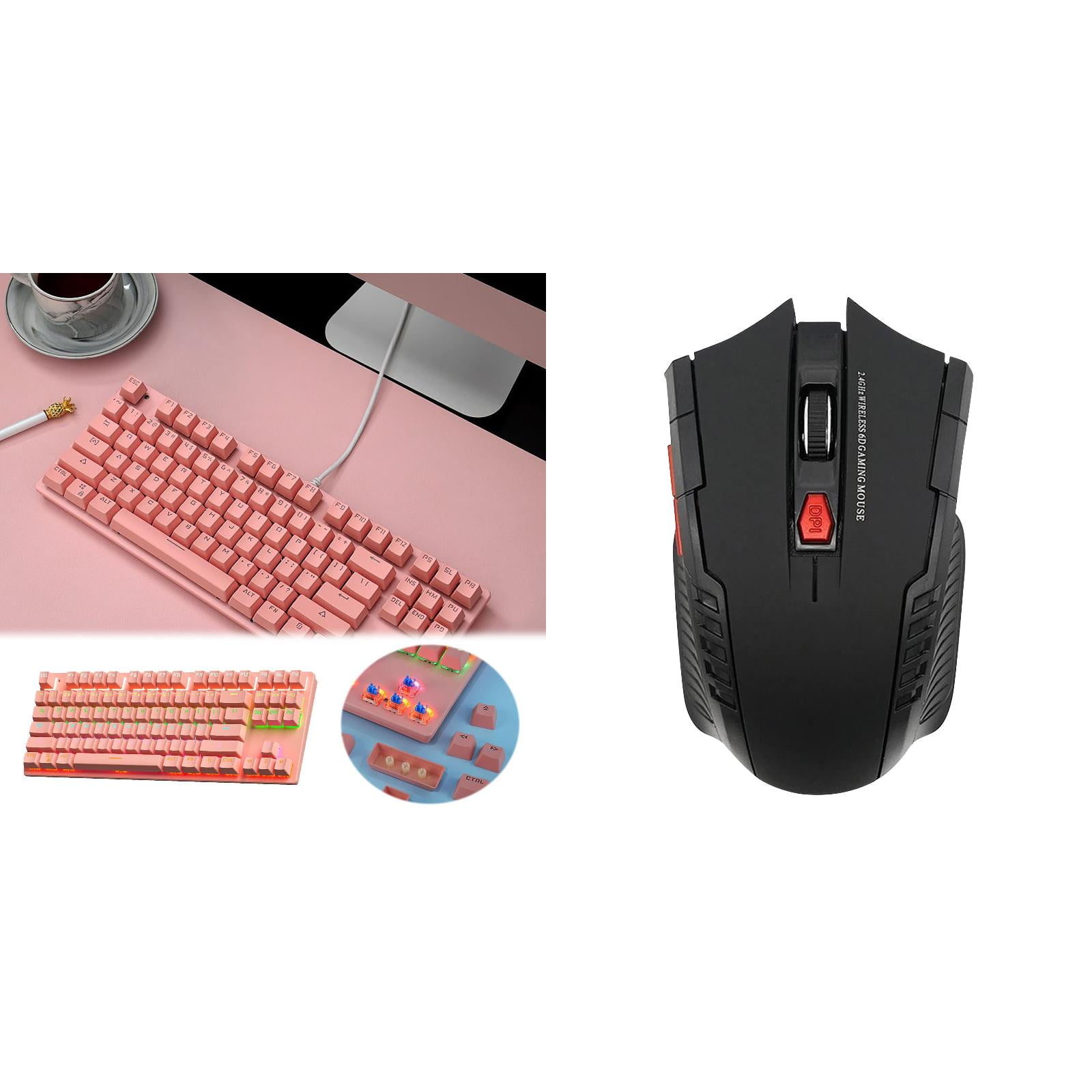 lighted keyboard Programmable Macro Shortcuts for Windows PC Gamers Mechanical Keyboard With 87 ...