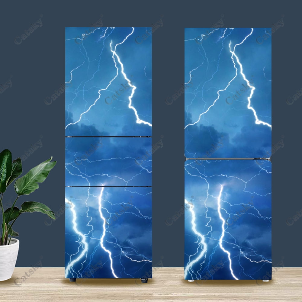 lightning Refrigerator Stickers Home r Kitchen Murals DIY Wall Stickers ...