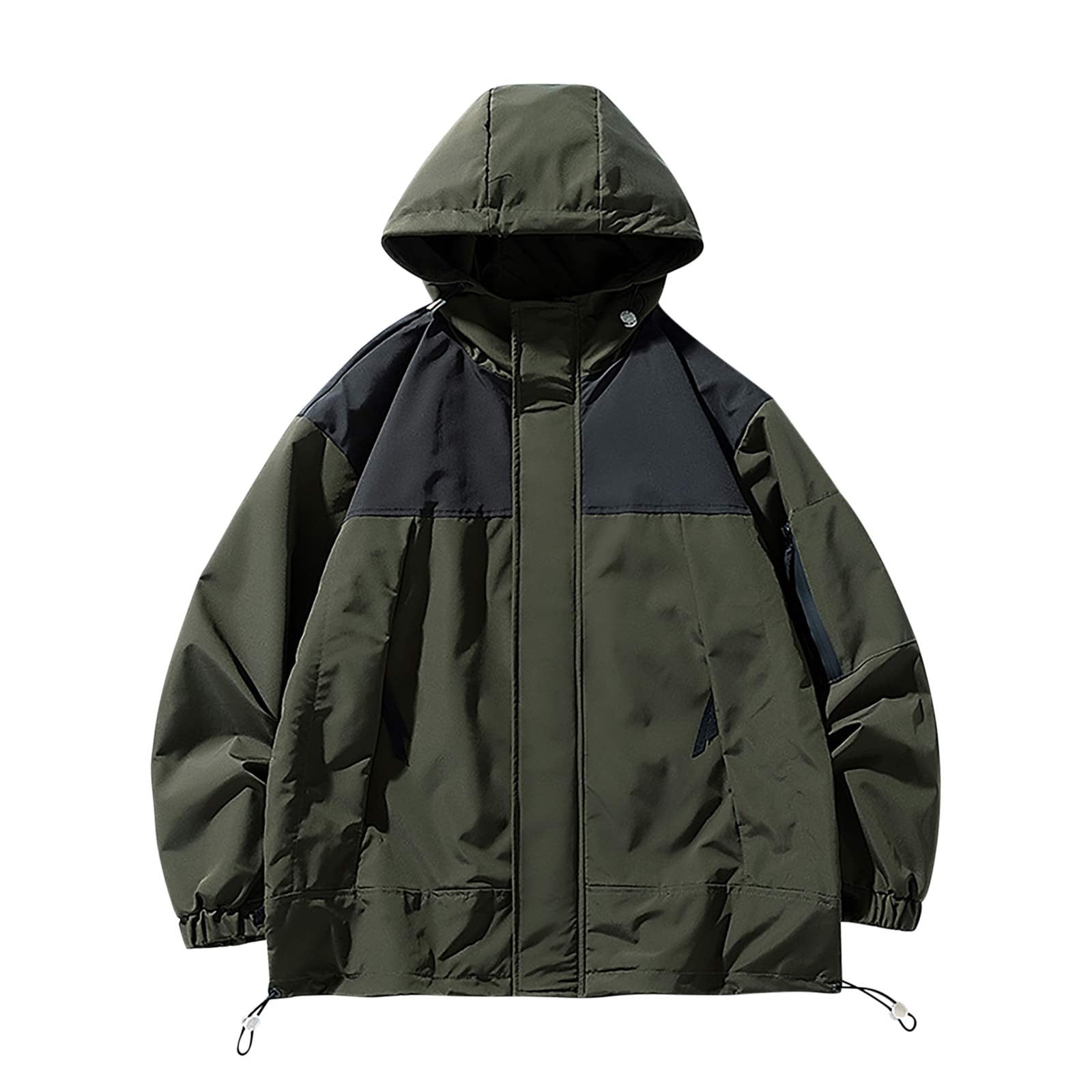 lightweight packable down puffer jackets Men's Faux Leather Jacket with ...